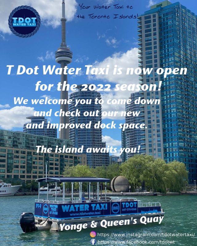 Tdot Water Taxi – Your Water Taxi to the Toronto Islands